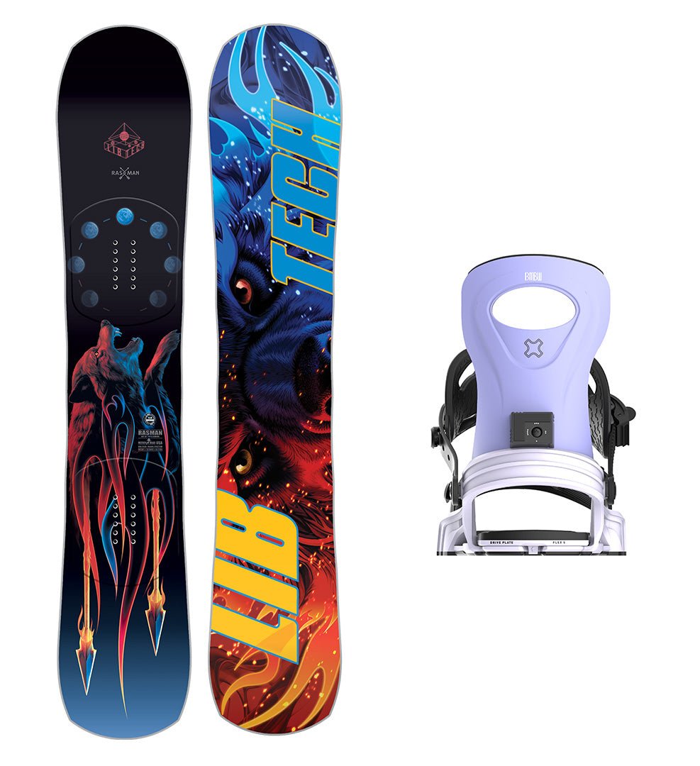 Lib Tech Rasman Snowboard with Bent Metal Women's Metta Snowboard Bind ...