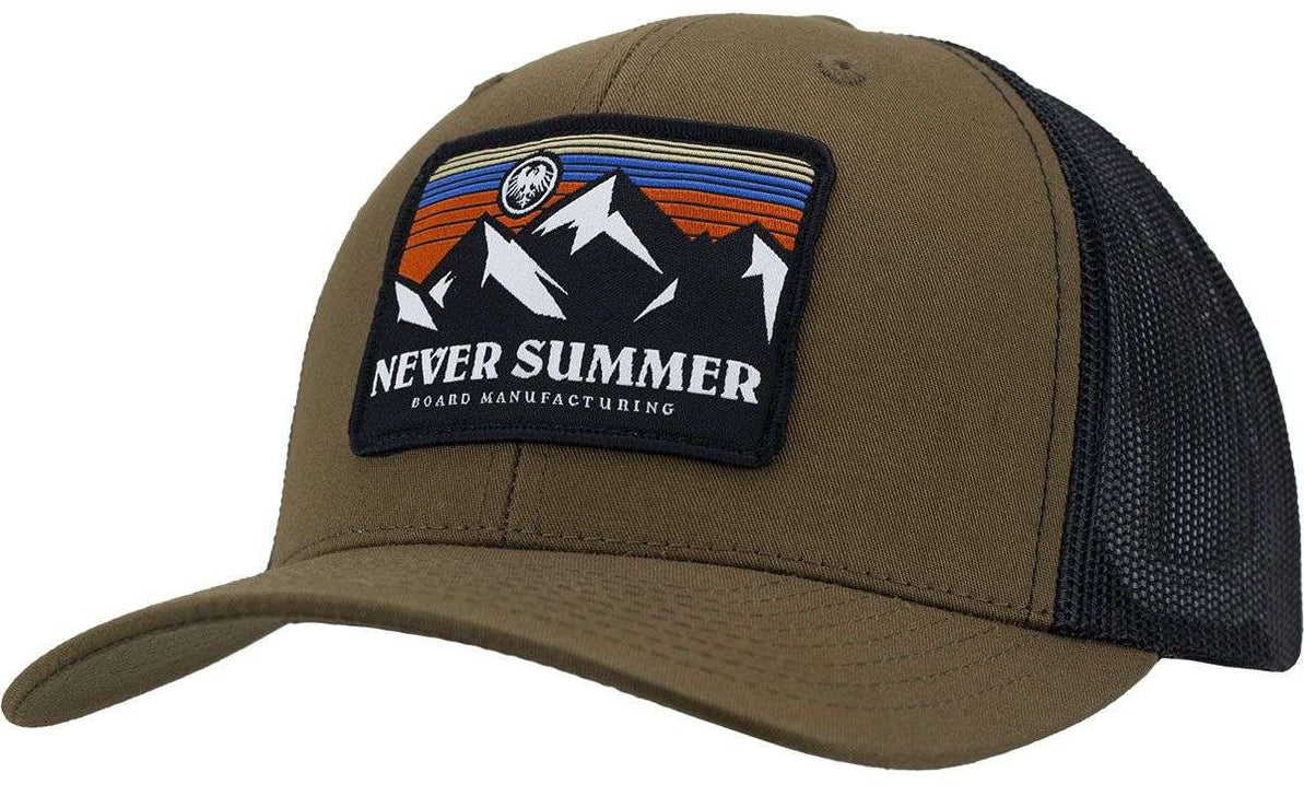 Never Summer Retro Sunset Adjustable Trucker Hat 2024 — Ski Pro AZ